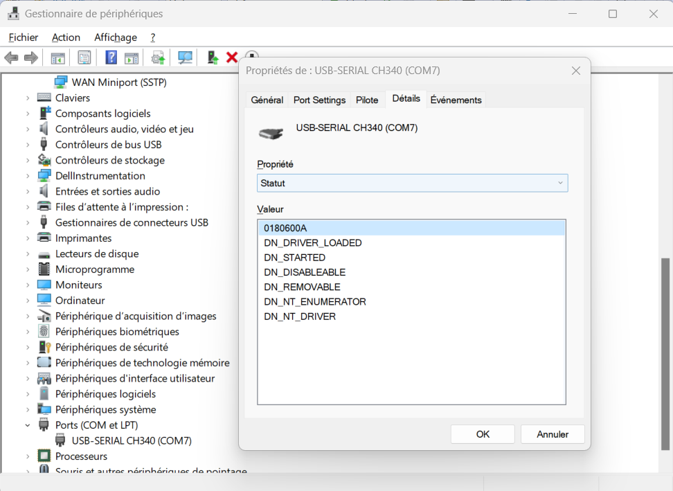 Problems under Windows 11 with normal Serial Port acess and with USB to Serial Access ...